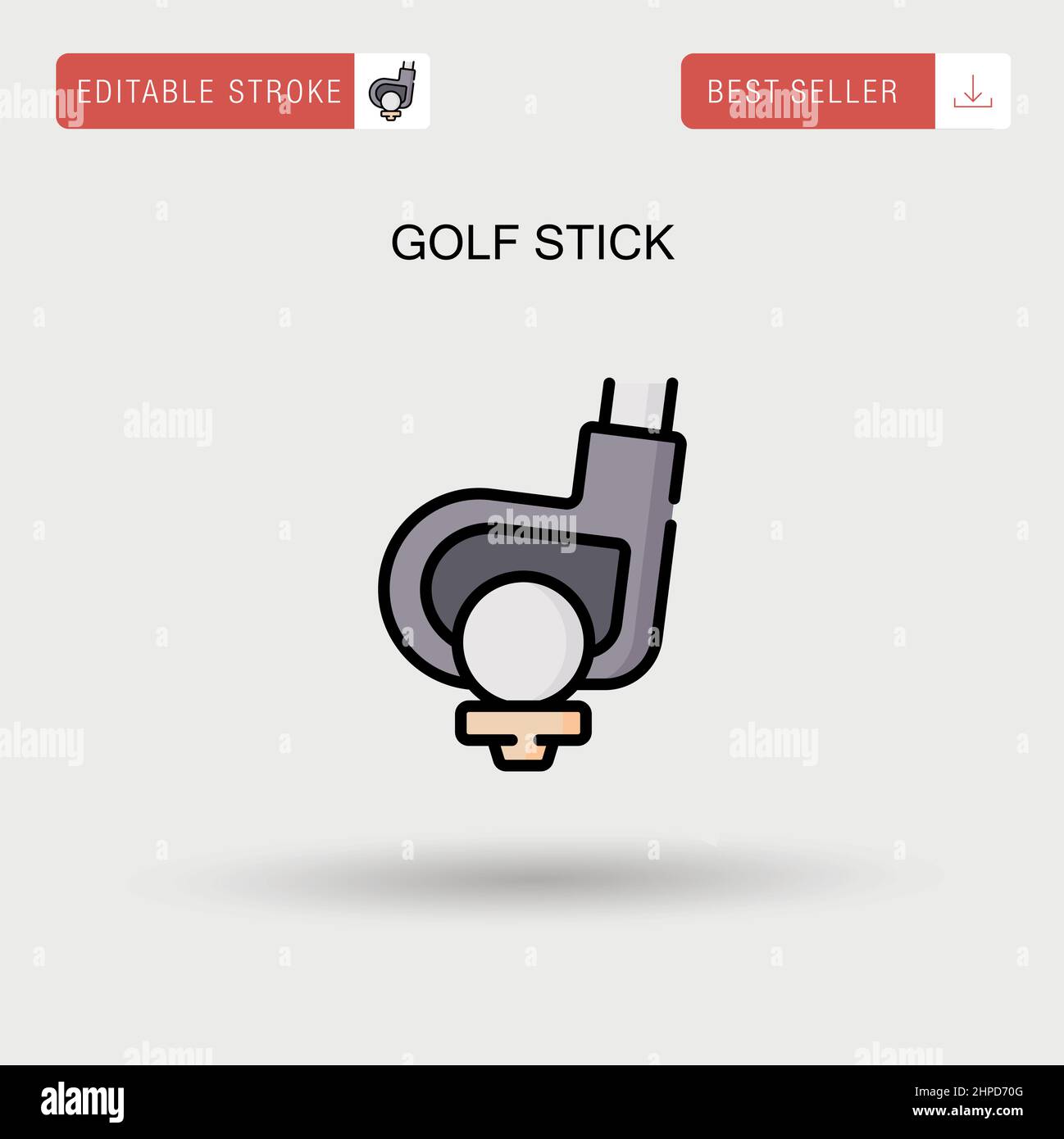 Vector golf club icon hi-res stock photography and images - Alamy