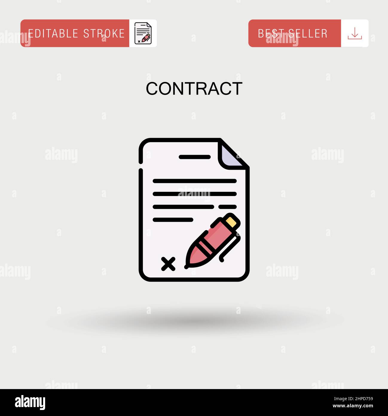 Contract Simple vector icon Stock Vector Image & Art - Alamy