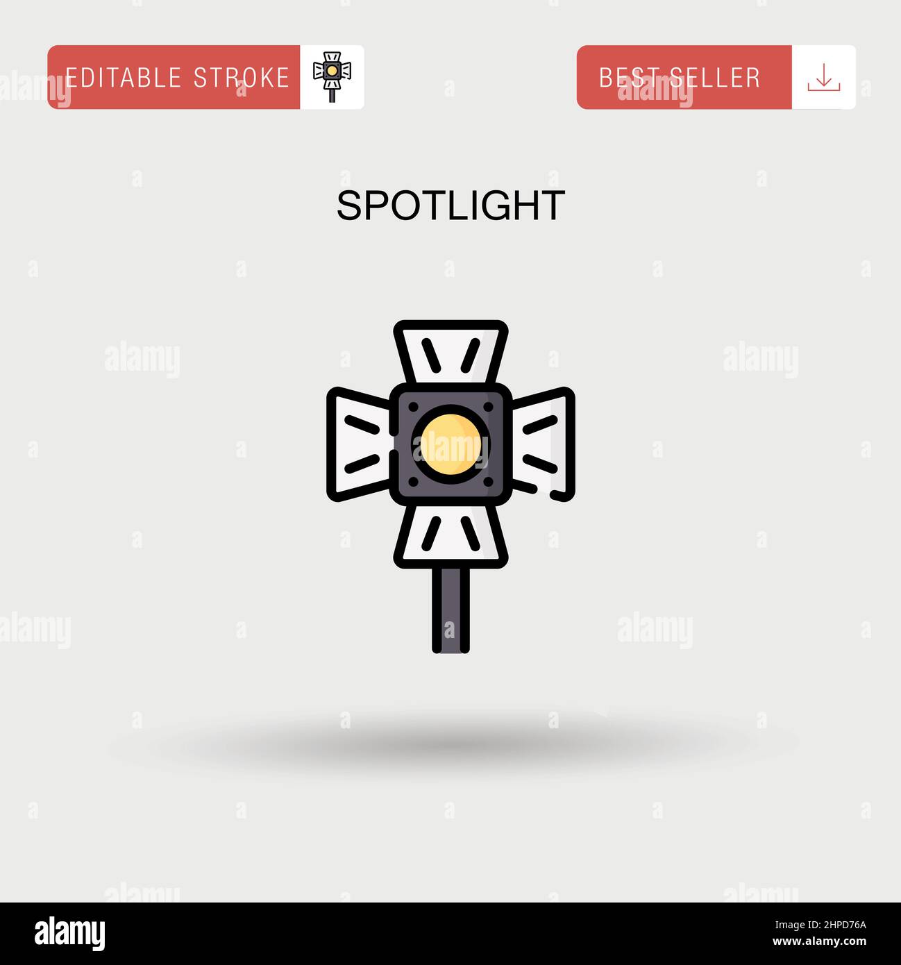 Spotlight Simple vector icon Stock Vector Image & Art - Alamy
