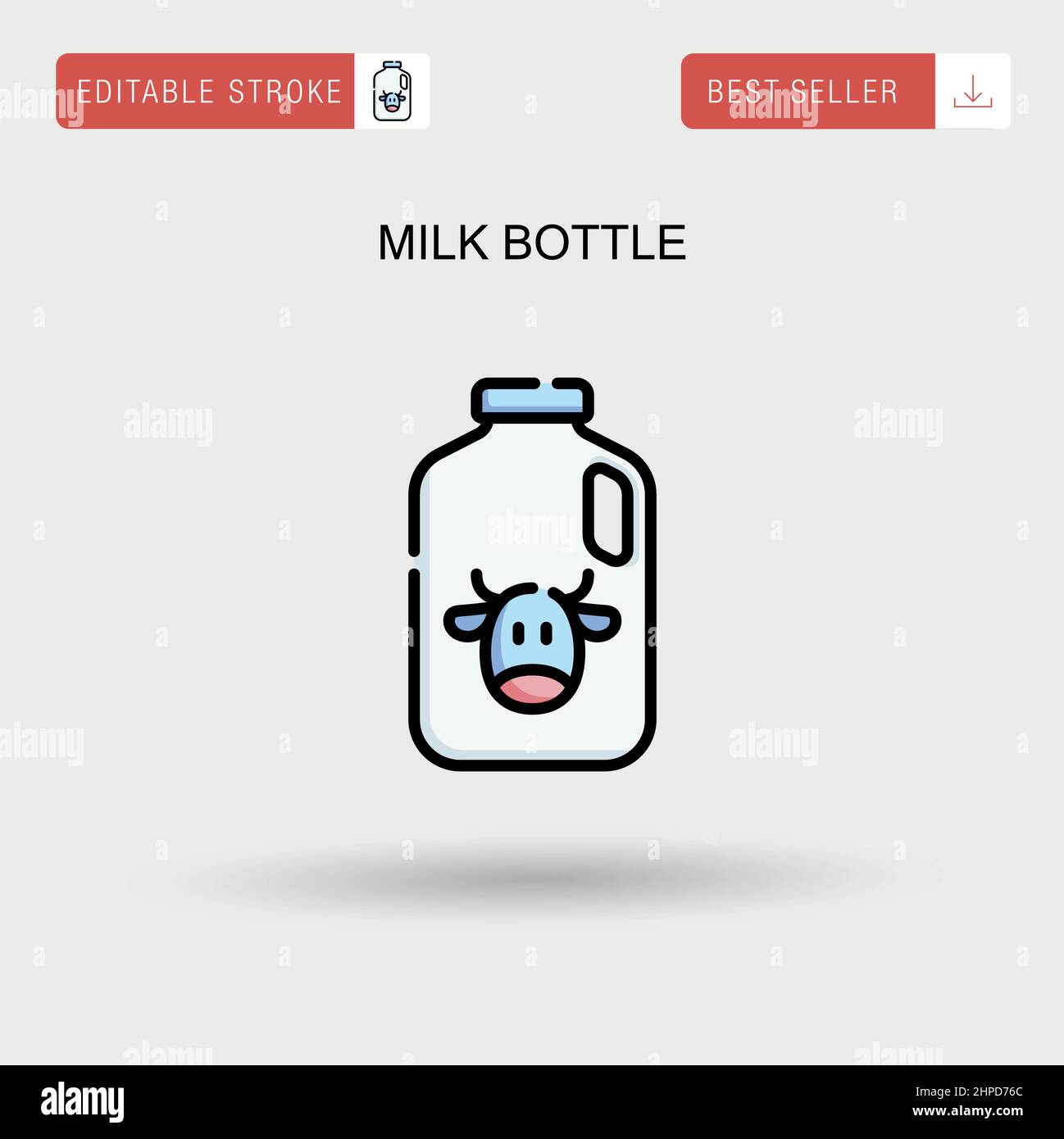 Milk bottle Simple vector icon Stock Vector Image & Art - Alamy