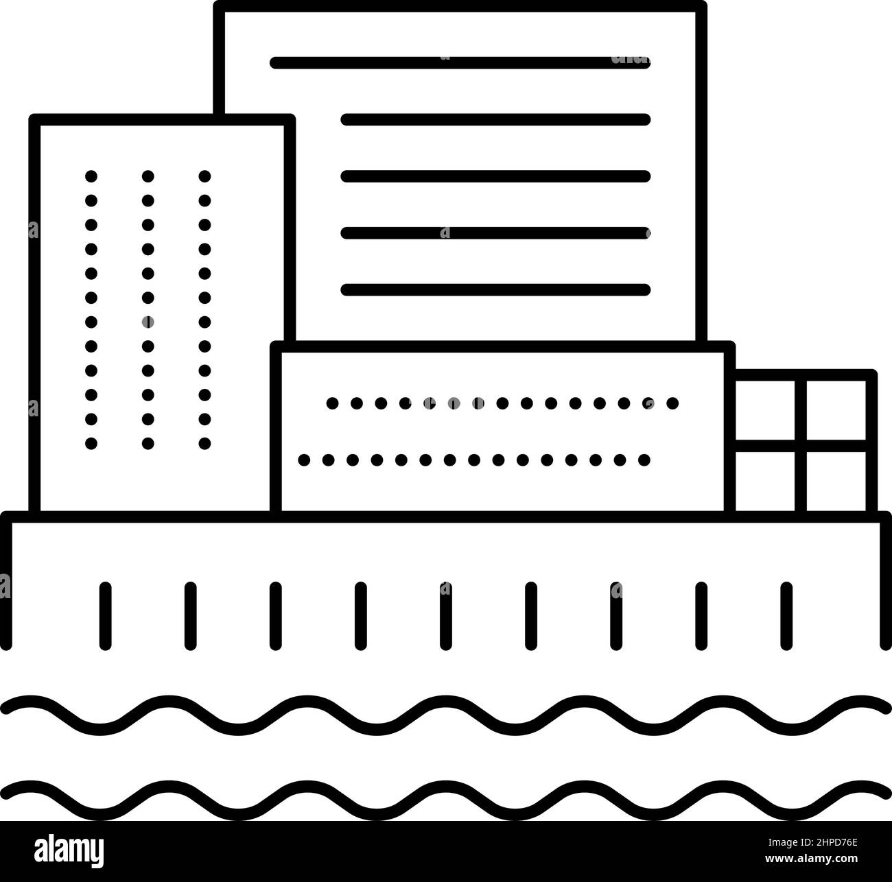 city port line icon vector illustration Stock Vector Image & Art - Alamy