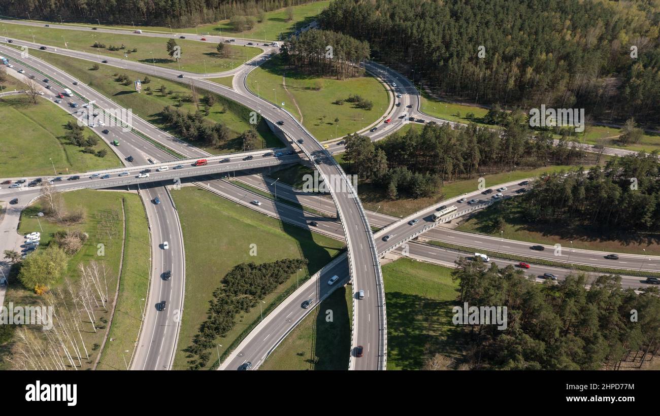 Highway Junction Interchange Crossing Road Stock Photo - Alamy