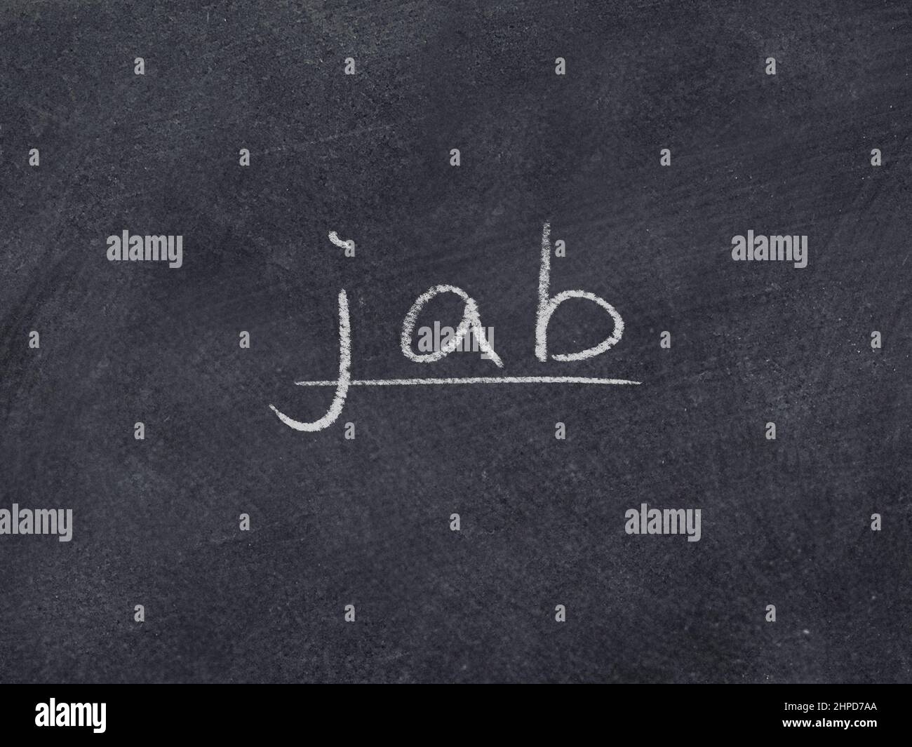 jab concept word on blackboard background Stock Photo - Alamy