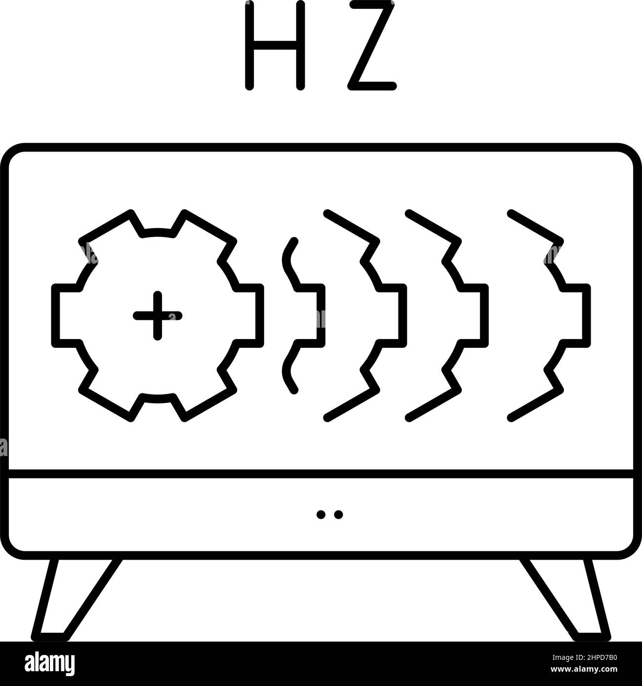 hz settings and test monitor line icon vector illustration Stock Vector ...
