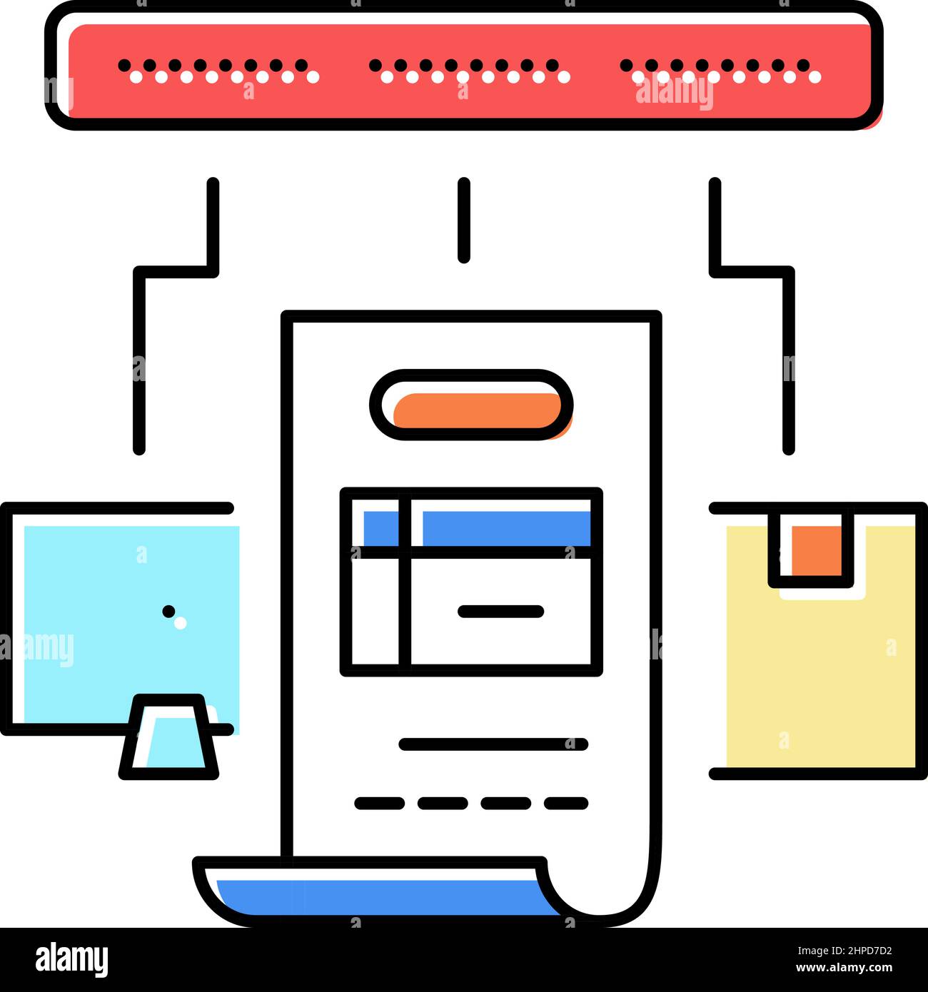 tracking number color icon vector illustration Stock Vector Image & Art ...