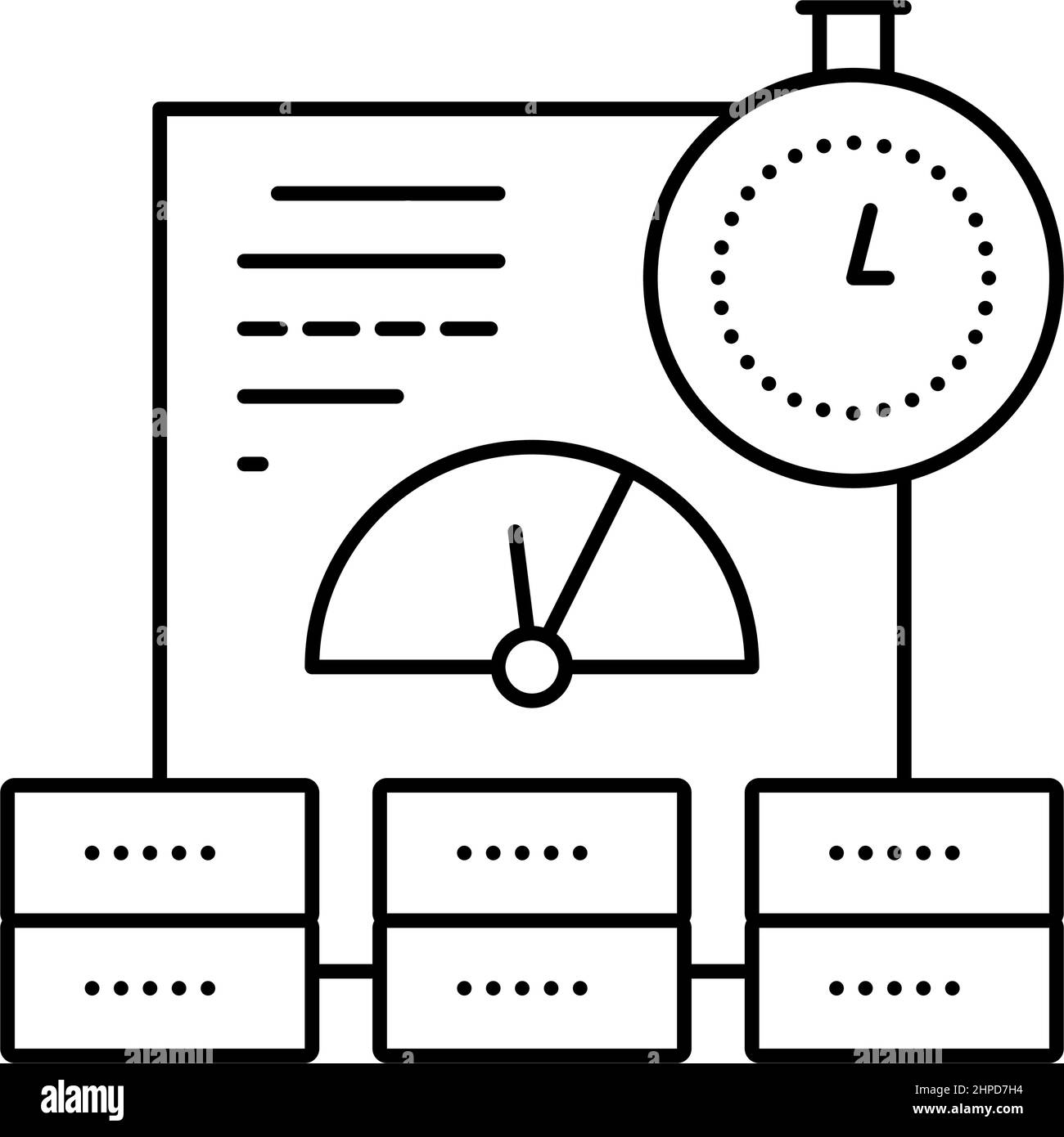 performance system line icon vector illustration Stock Vector Image ...