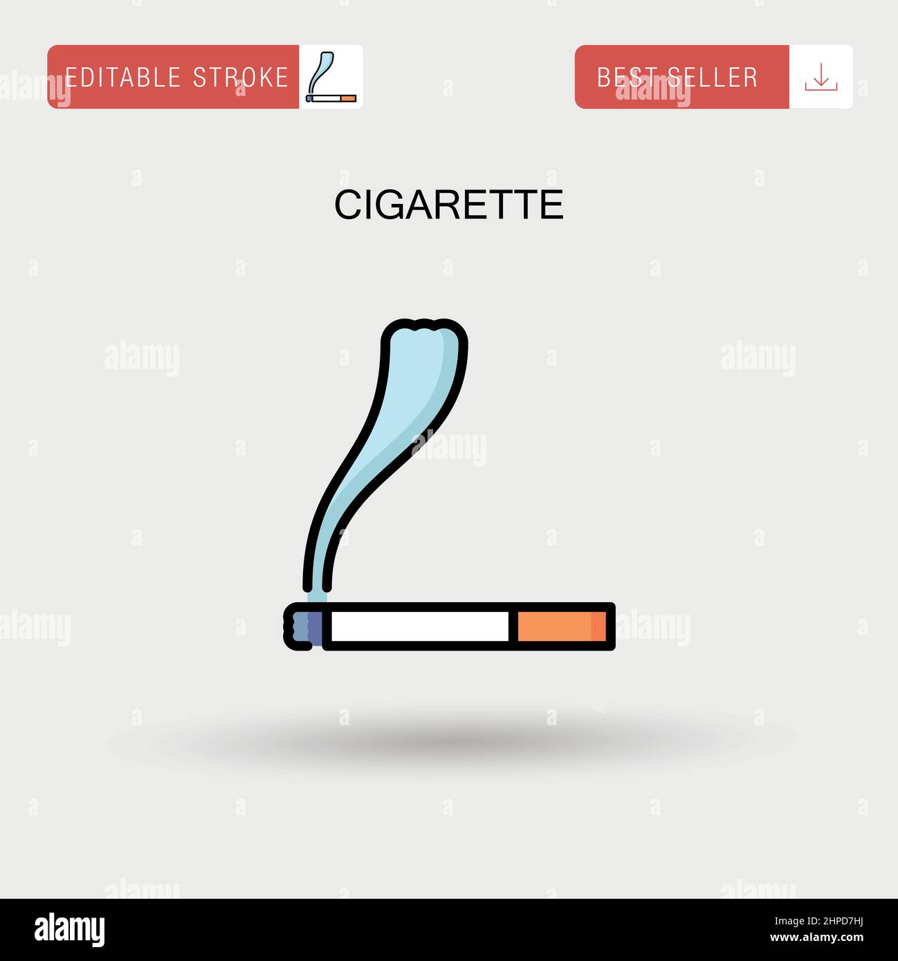 Cigarette Simple vector icon Stock Vector Image & Art - Alamy