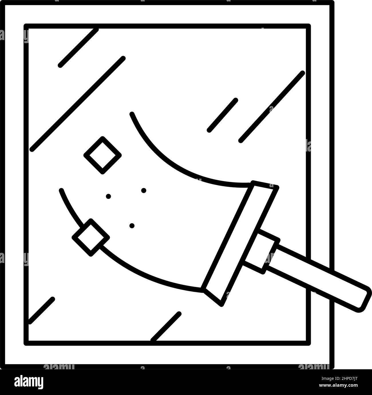 window cleaning line icon vector illustration Stock Vector Image & Art ...