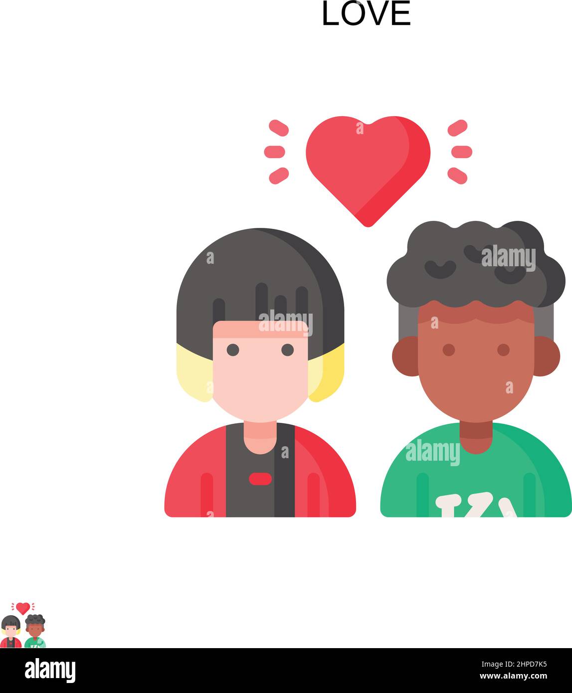 Love Simple vector icon. Illustration symbol design template for web ...