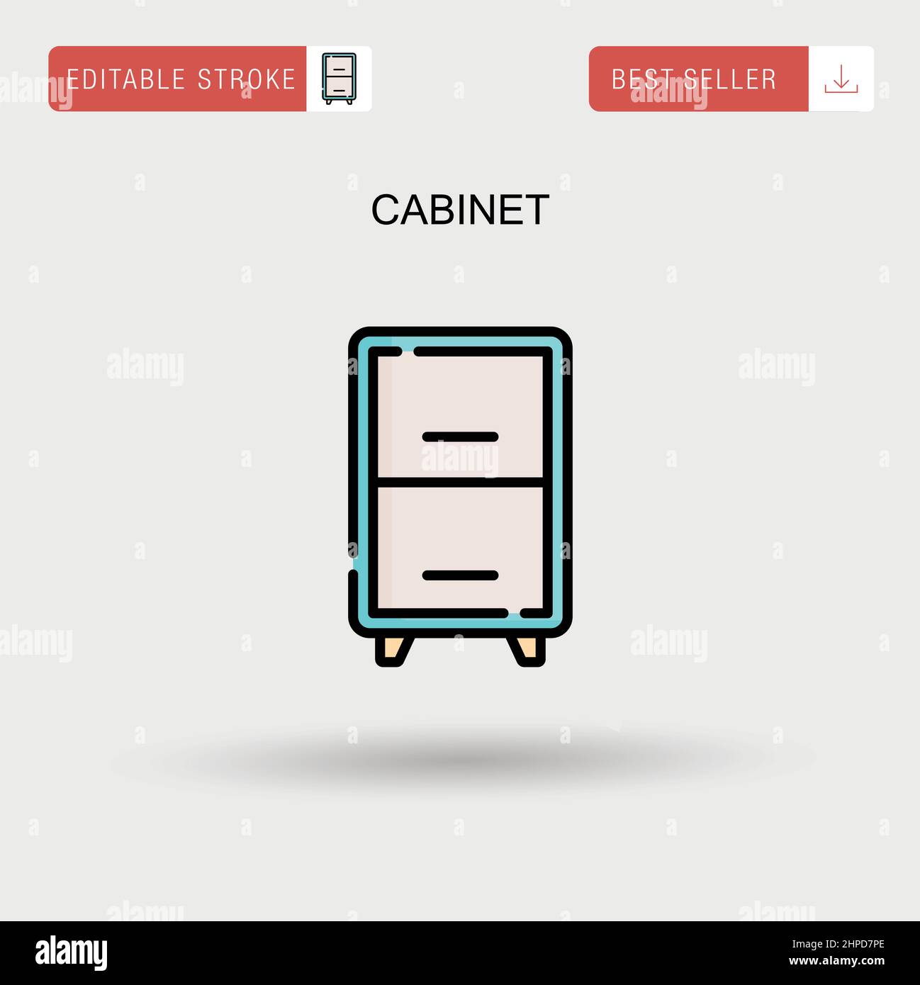 Cabinet Simple vector icon Stock Vector Image & Art - Alamy