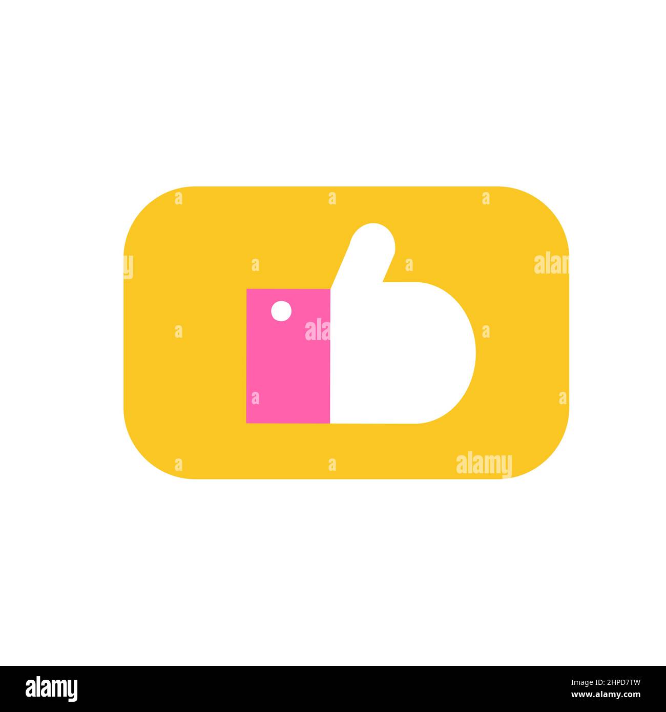Thumbs up icon isolated on white background, ui collection. Simple ...