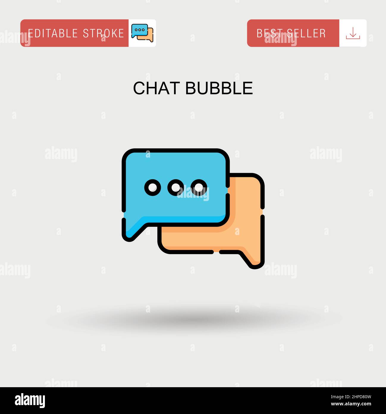 Chat bubble Simple vector icon Stock Vector Image & Art - Alamy