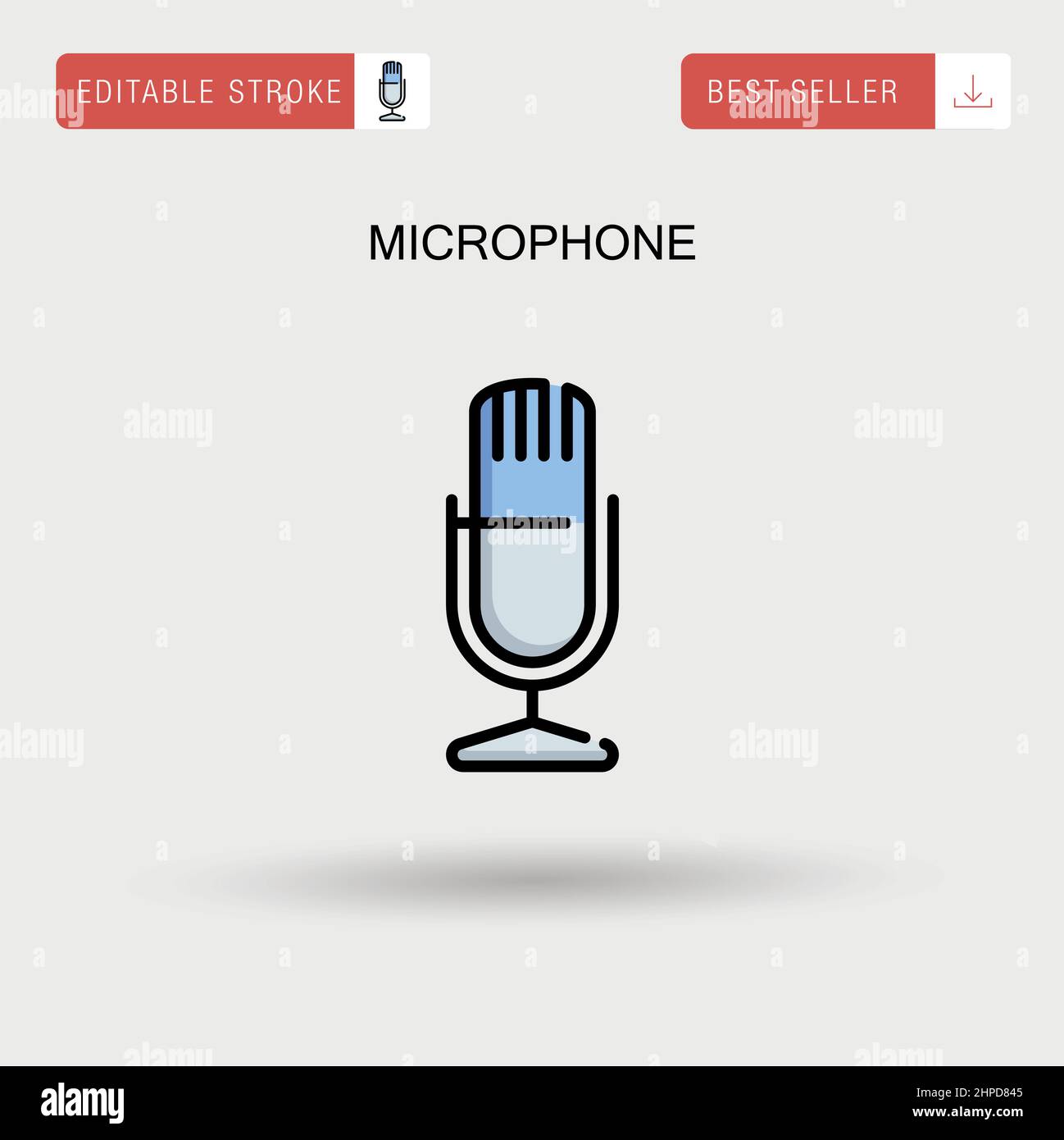 Microphone Simple vector icon Stock Vector Image & Art - Alamy