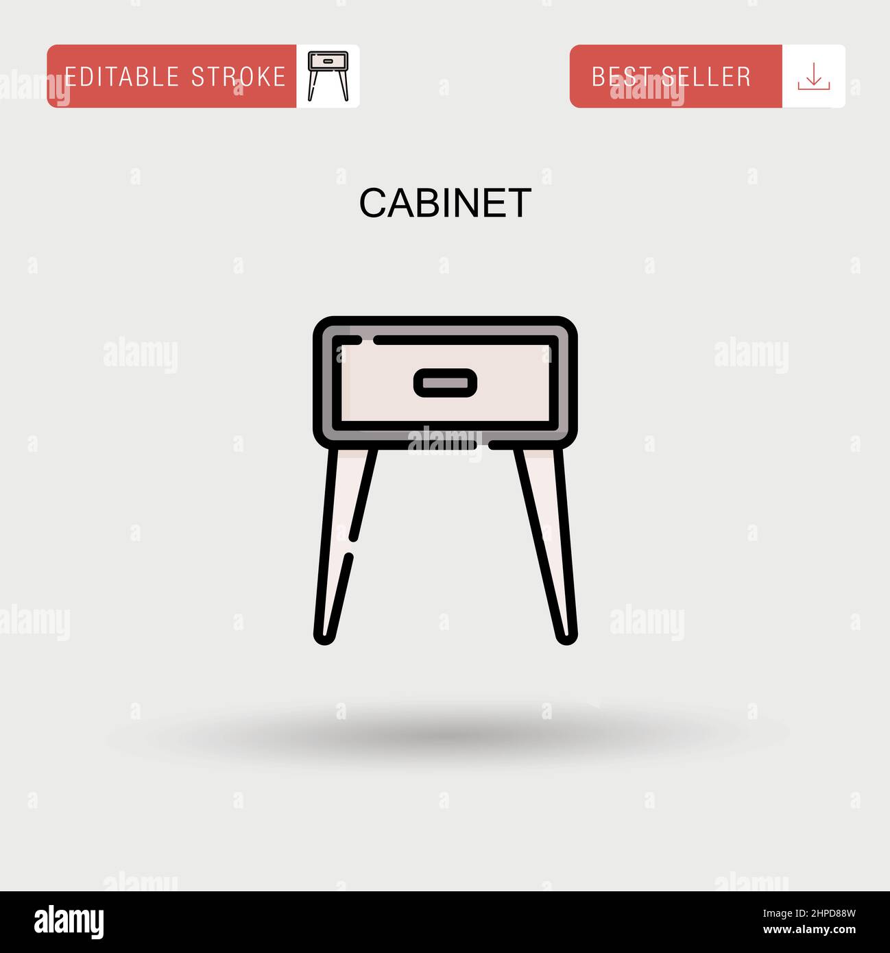 Cabinet Simple vector icon Stock Vector Image & Art - Alamy