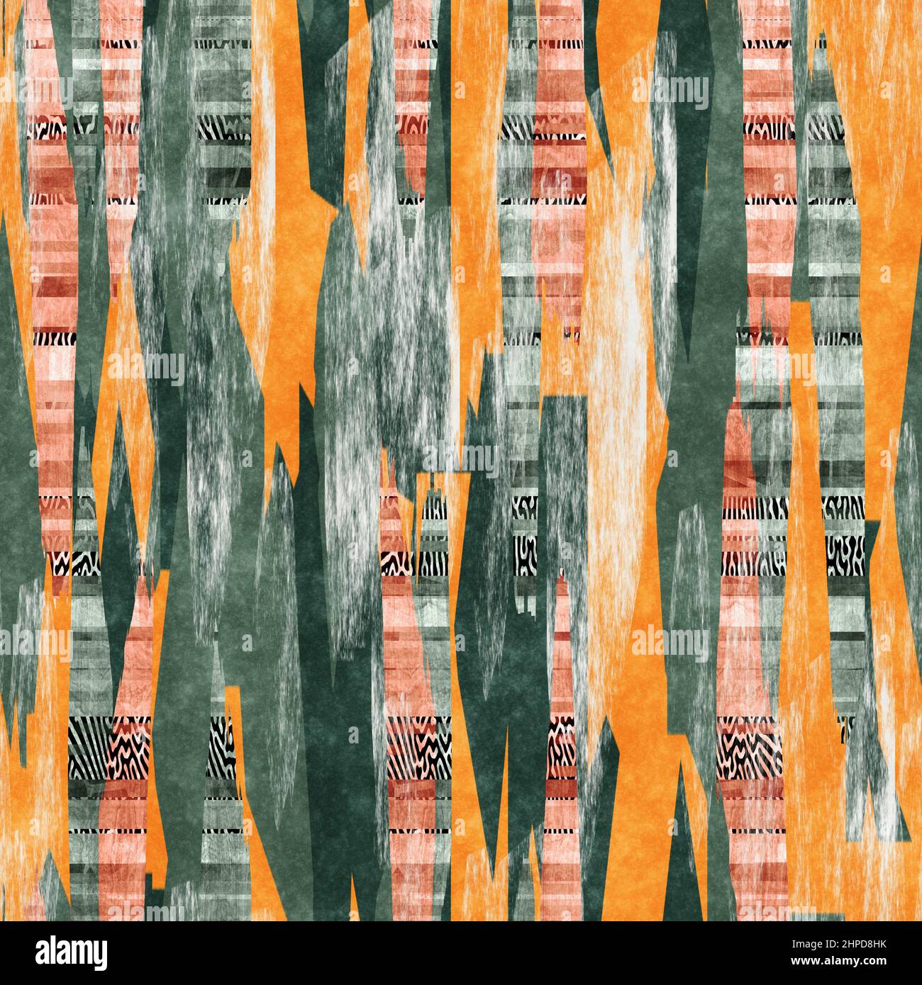 Seamless paper strip collage surface pattern design for print. High ...