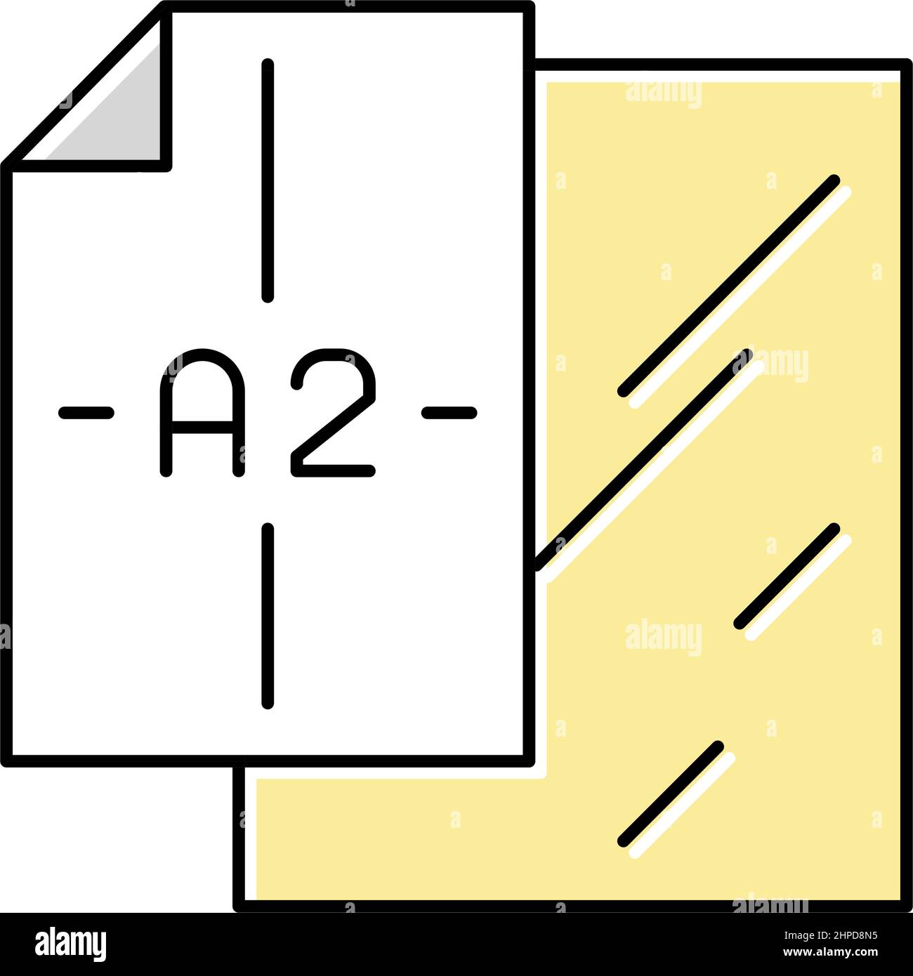 a2 format for poster printing color icon vector illustration Stock ...