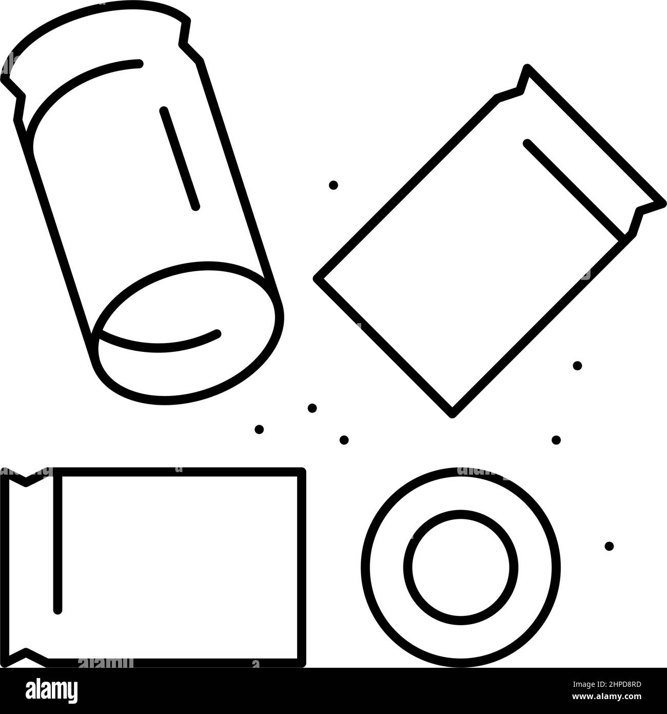 bullet cartridge and powder line icon vector illustration Stock Vector ...