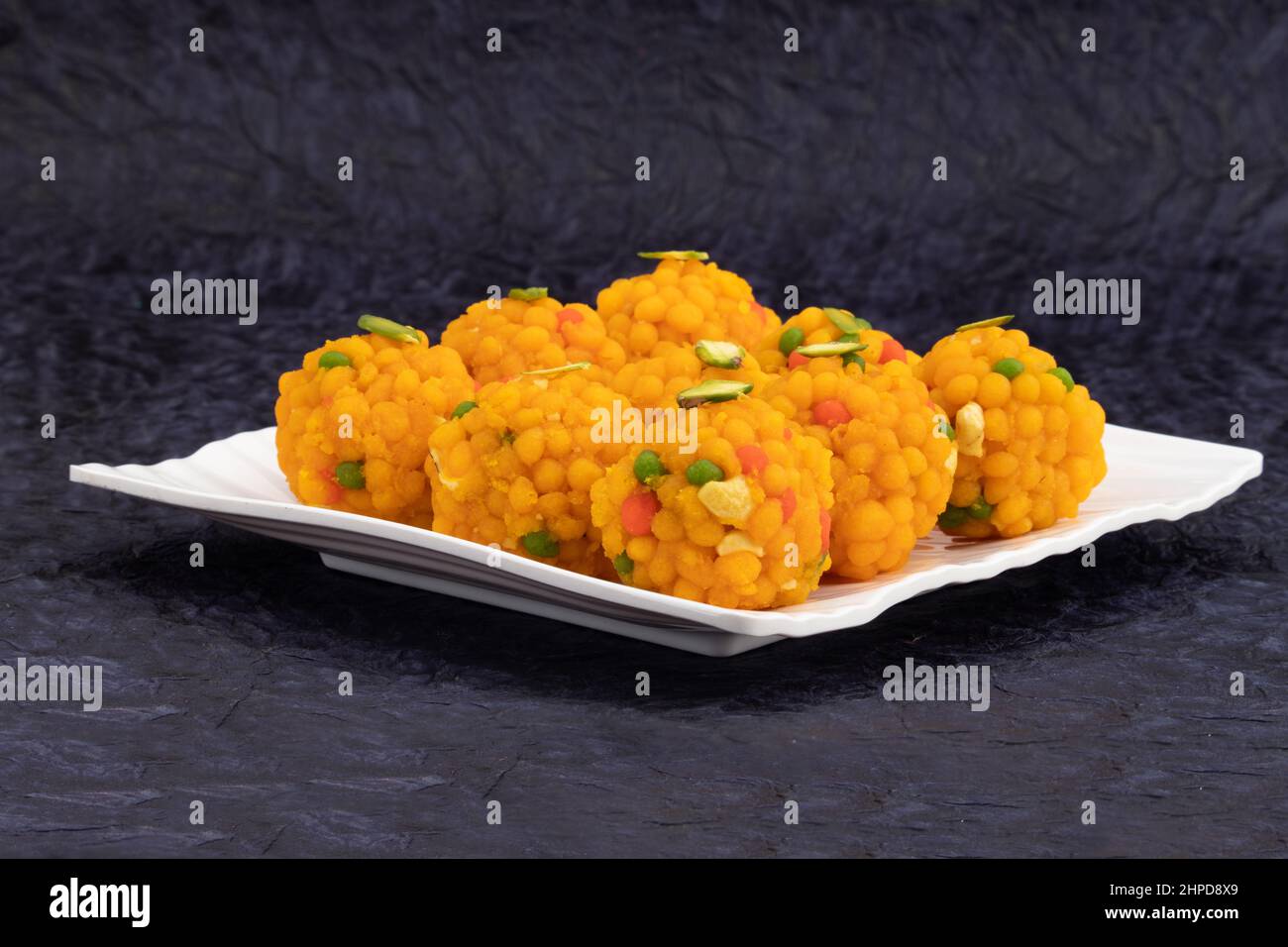 Jodhpuri Bundi Laddu Also Called Tiranga Boondi Ladoo Mithai Is Made Of ...