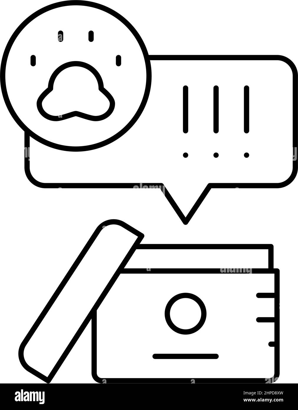 cream testing on animal line icon vector illustration Stock Vector ...