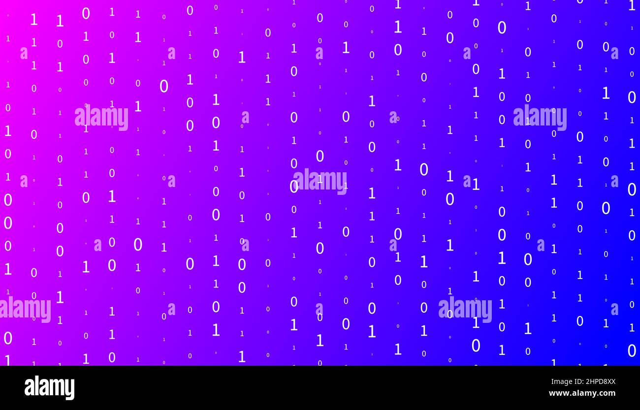 Data background with one and zero. Digital vector futuristic ...