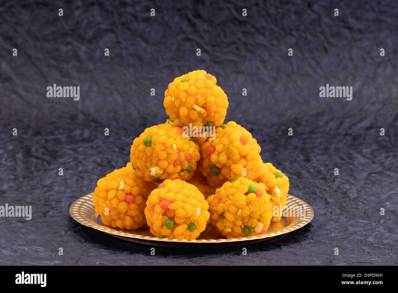 Jodhpuri Bundi Laddu Also Called Tiranga Boondi Ladoo Mithai Is Made Of ...