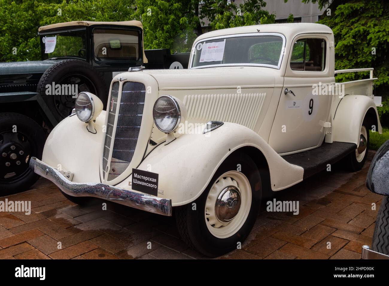 White GAZ-M-415 pickup at Classic Soviet Car Exhibition Stock Photo - Alamy