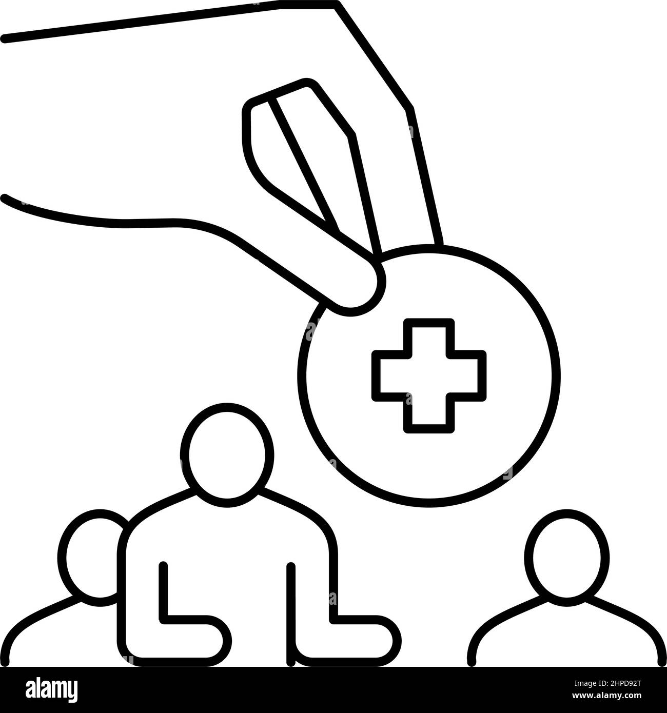 new colleague employee line icon vector illustration Stock Vector Image ...