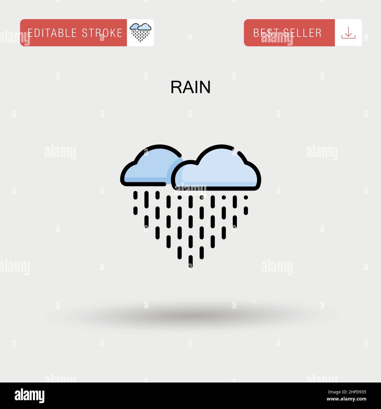 Rain Simple vector icon Stock Vector Image & Art - Alamy
