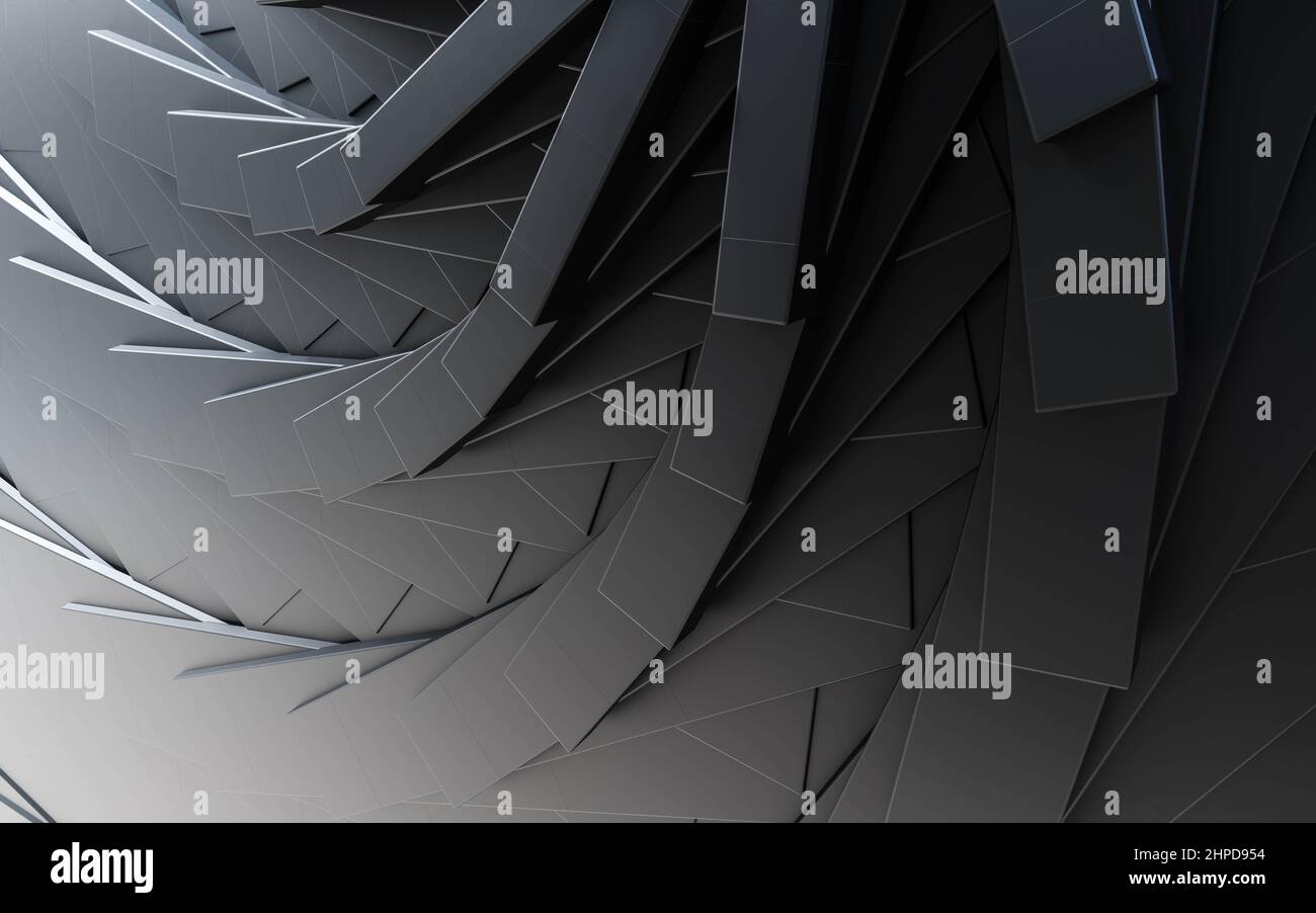 black circular pattern geometric shape background with bright lighting ...