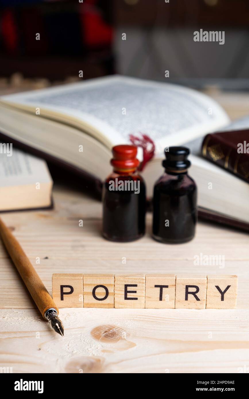Poetry block hi-res stock photography and images - Alamy