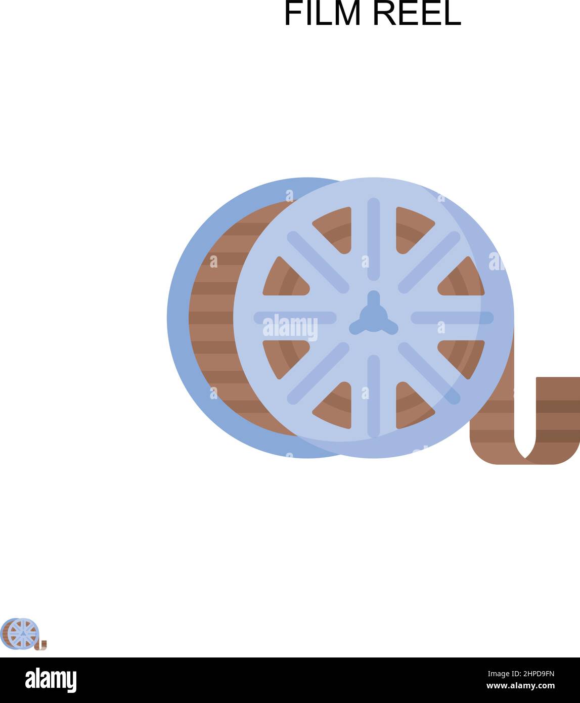 Film reel Simple vector icon. Illustration symbol design template for ...