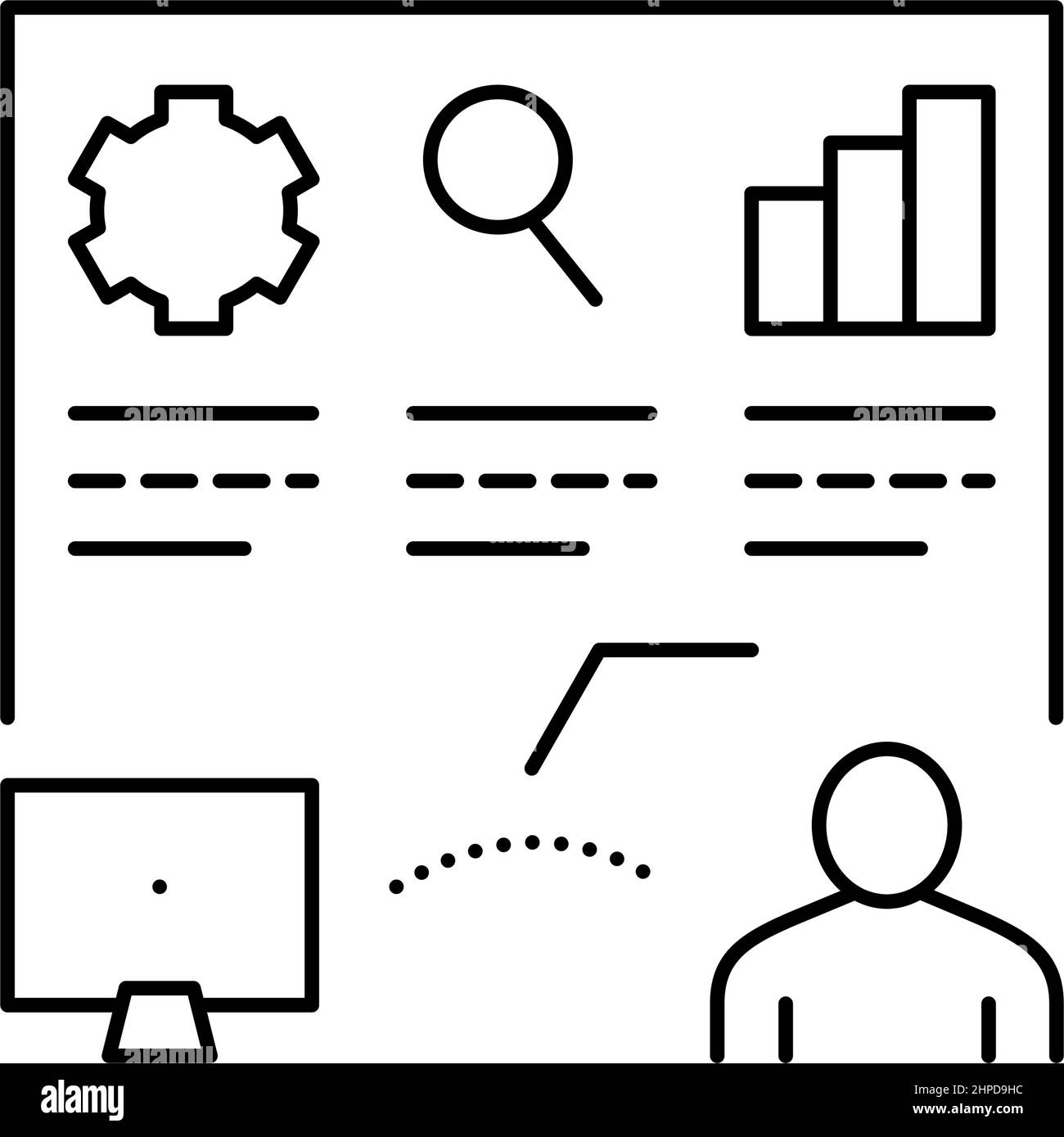 report of incident line icon vector illustration Stock Vector Image ...