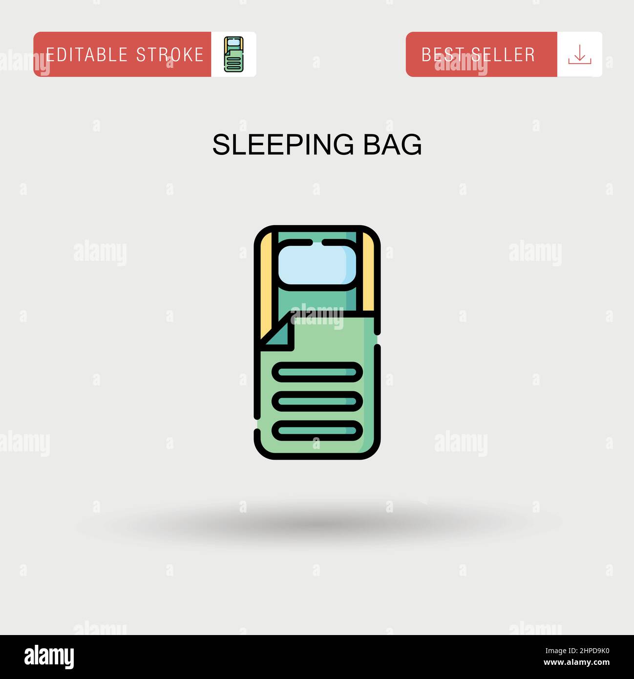 Sleeping bag isolated Stock Vector Images - Alamy