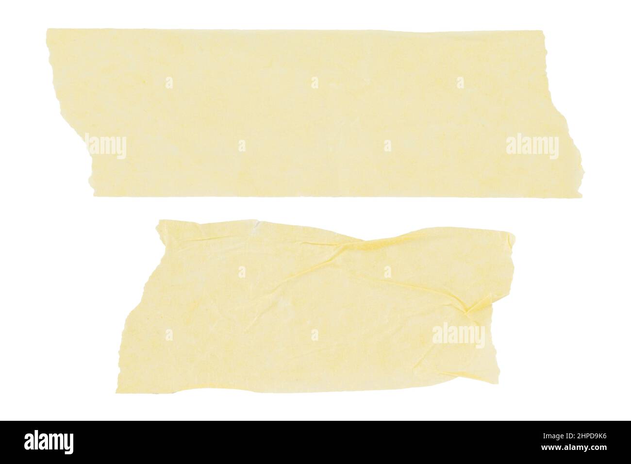 wrinkled adhesive tape isolated on white background, sticky scotch tape ...