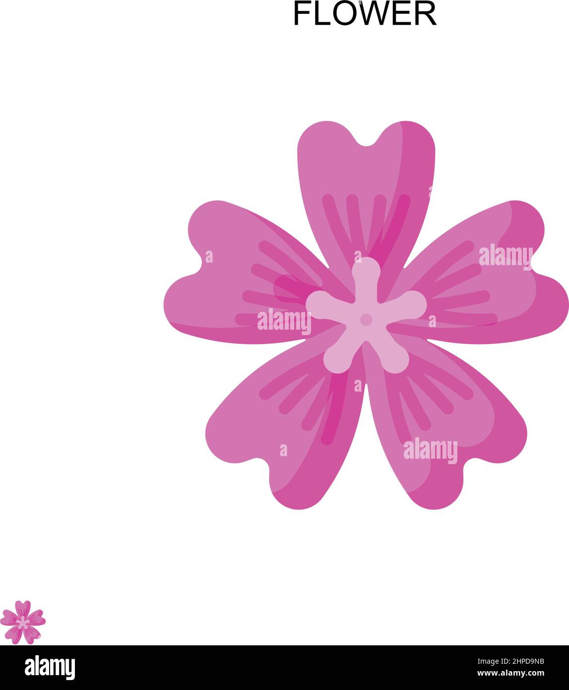 Flower Simple Vector Icon Illustration Symbol Design Template For Web Mobile Ui Element Stock