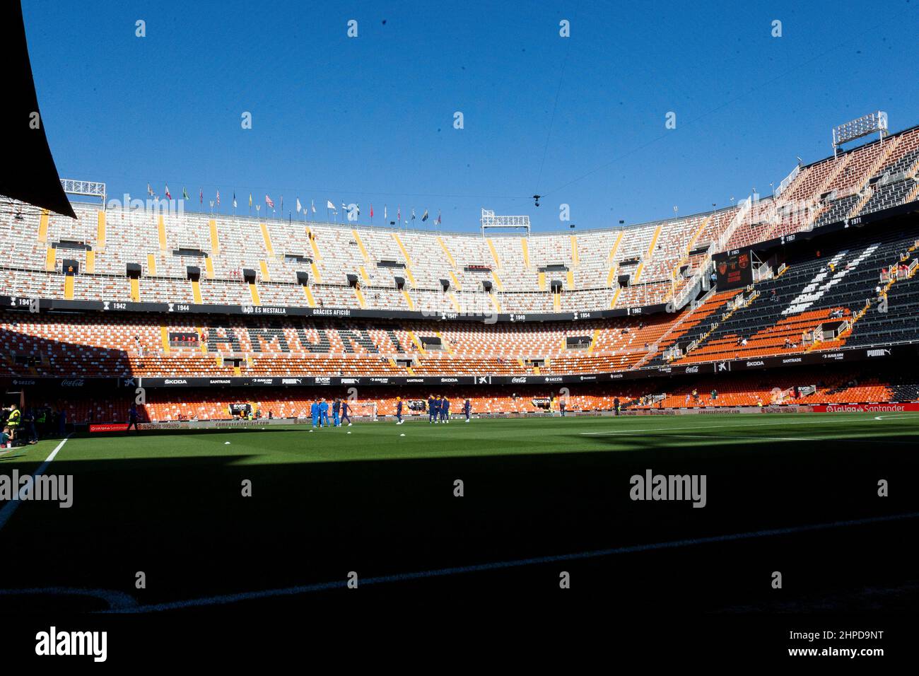 General View of Mestalla stadium before La Liga match between Valencia ...