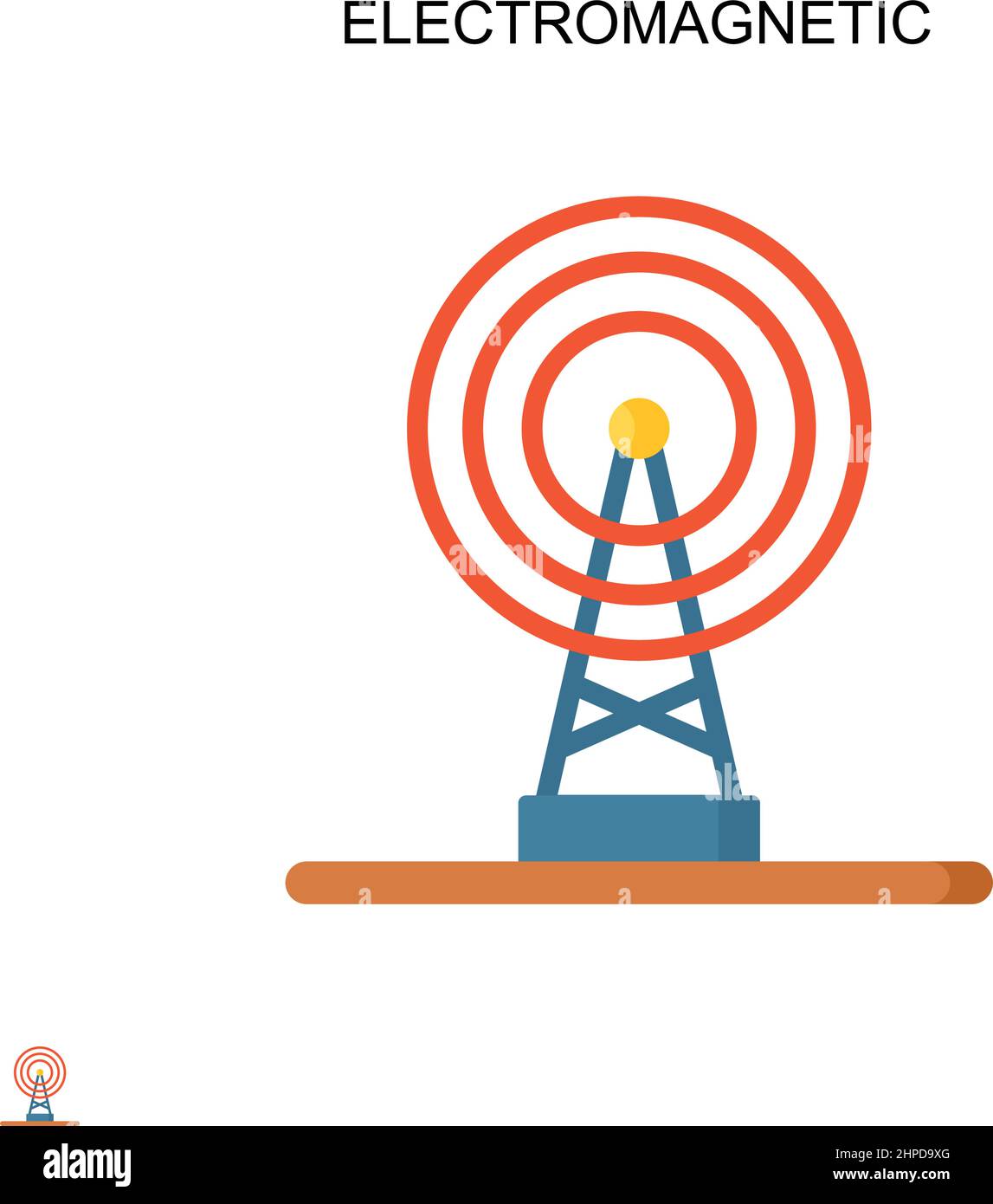 Electromagnetic Simple vector icon. Illustration symbol design template ...