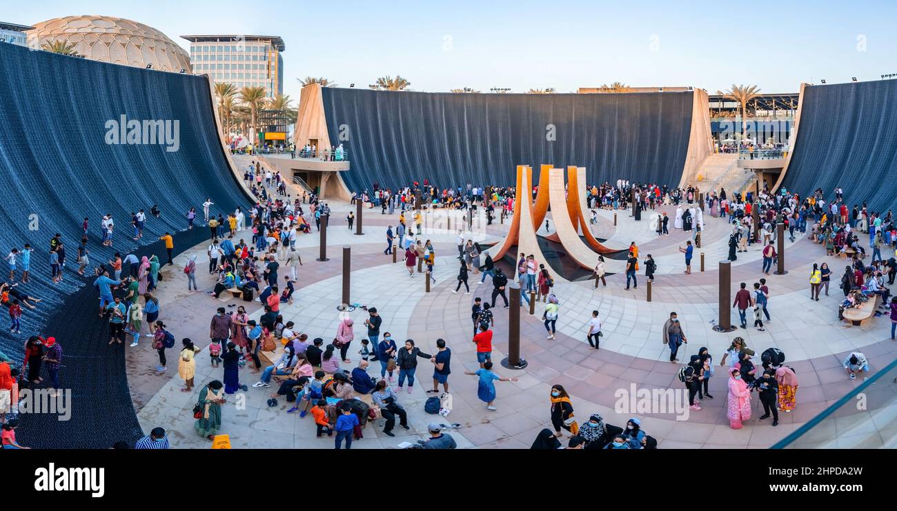 Dubai Expo 2020 exhibition show with many amazing pavilions Stock Photo ...