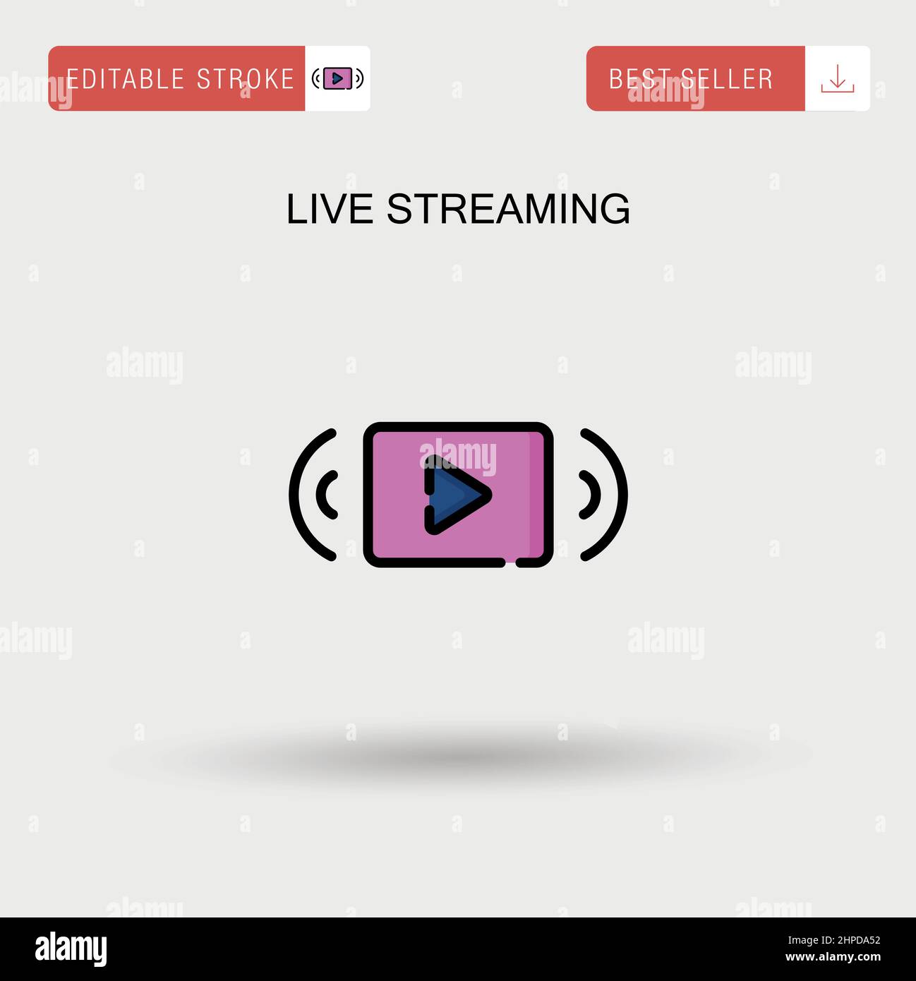 Live streaming vector hi-res stock photography and images - Alamy