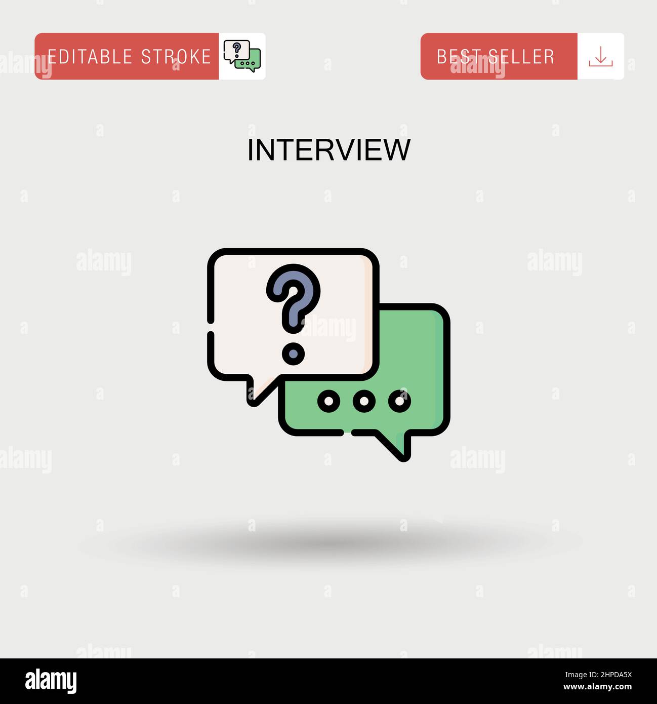 Interview Simple vector icon Stock Vector Image & Art - Alamy