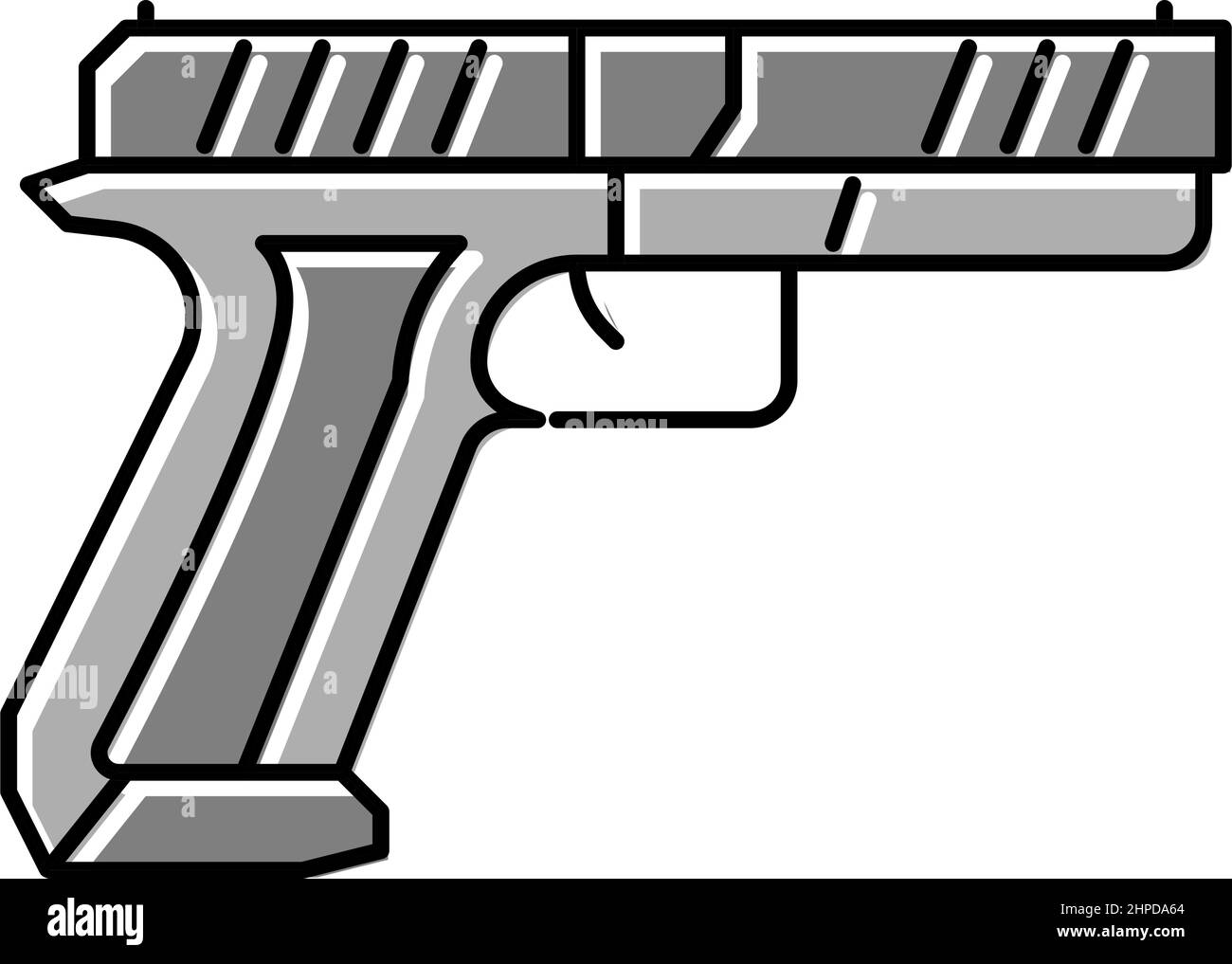 centerfire pistol color icon vector illustration Stock Vector Image ...