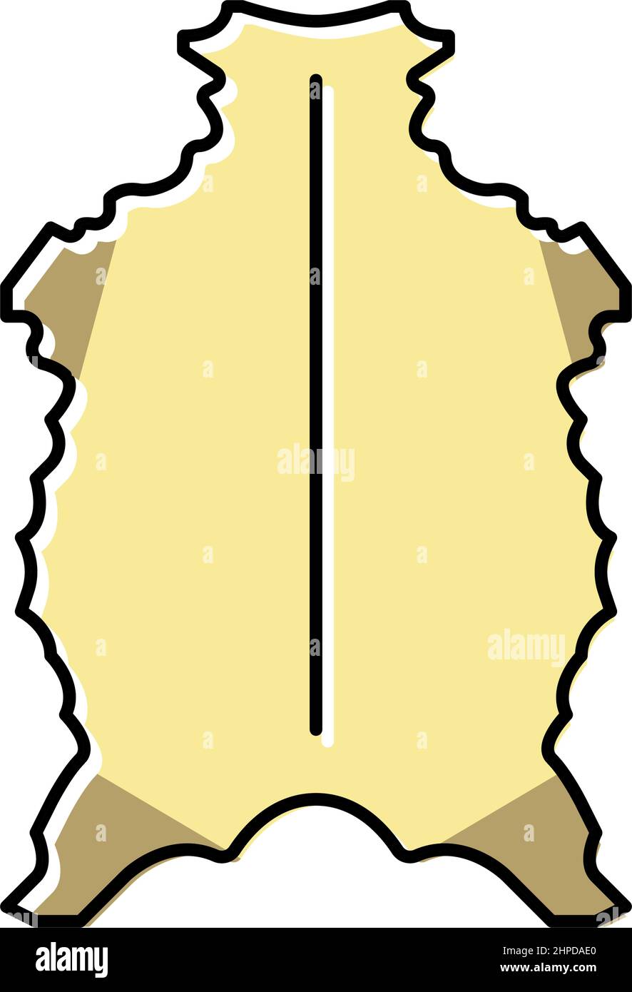 parchment whole skin color icon vector illustration Stock Vector Image ...