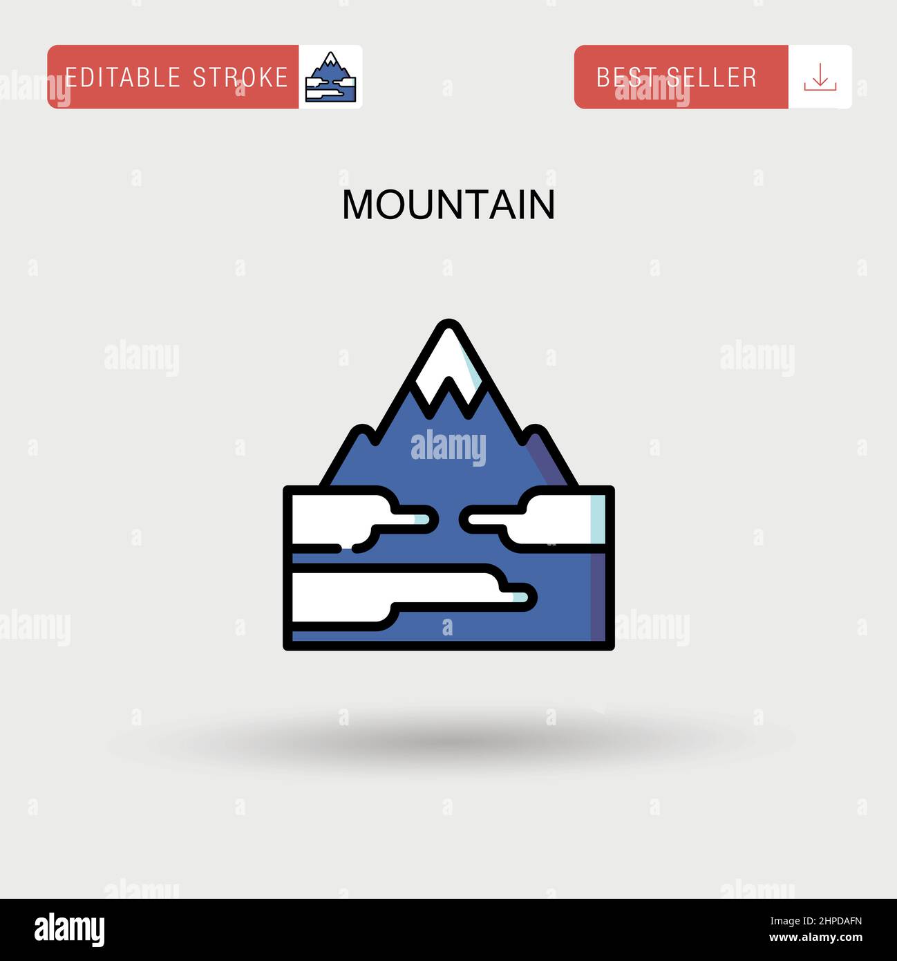 Mountain Simple vector icon Stock Vector Image & Art - Alamy