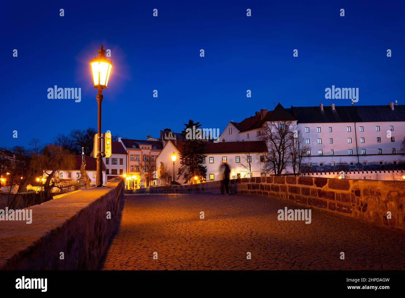 The oldest stone bridge in central Europe, Pisek city, Czechia Stock ...