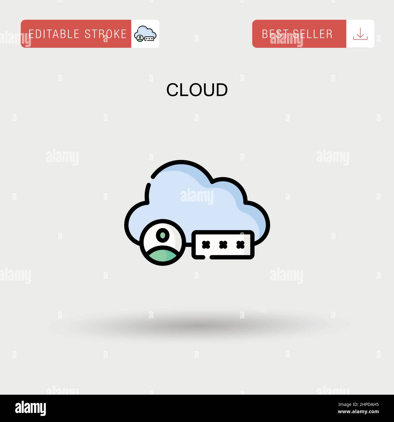 Cloud Simple vector icon Stock Vector Image & Art - Alamy