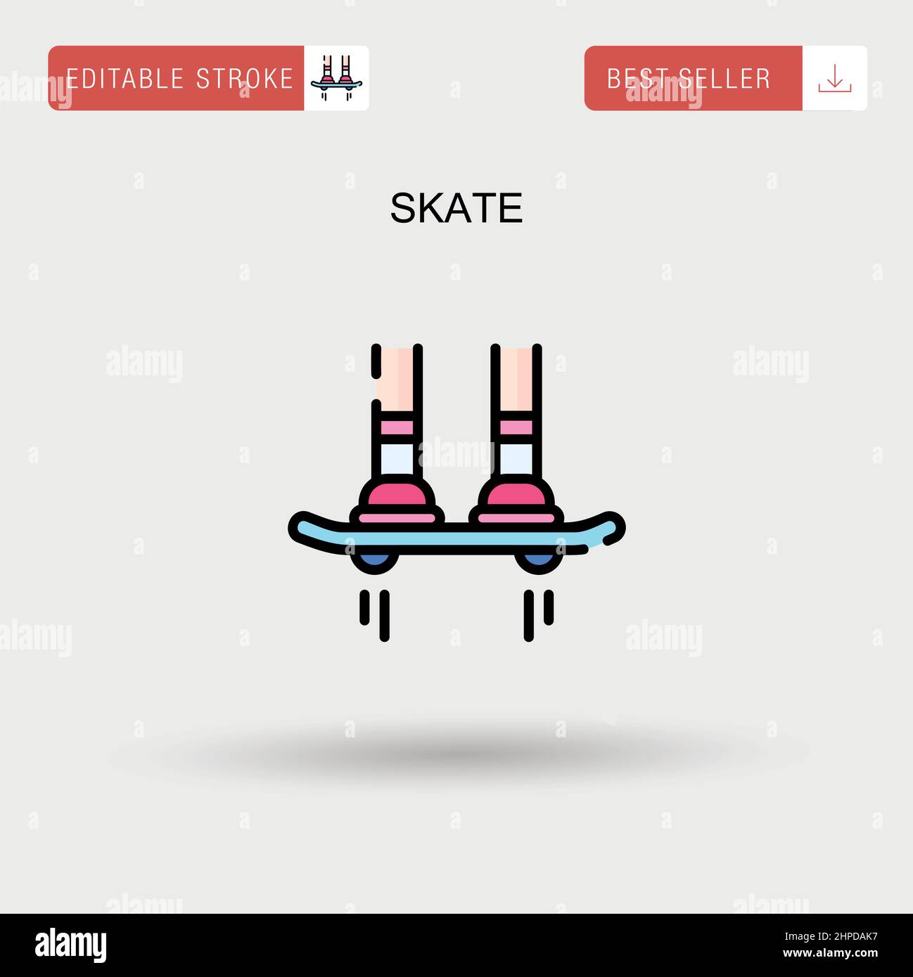 Skate Simple vector icon Stock Vector Image & Art - Alamy