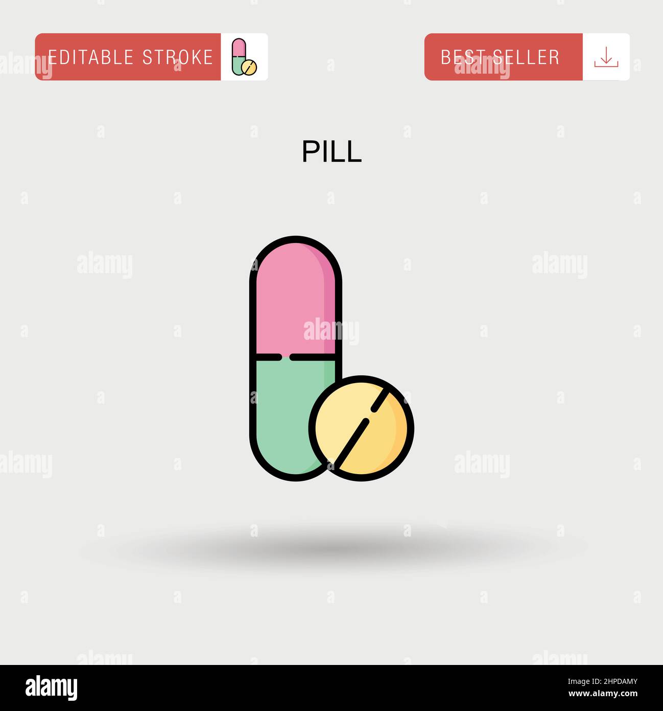 Pill Simple vector icon Stock Vector Image & Art - Alamy