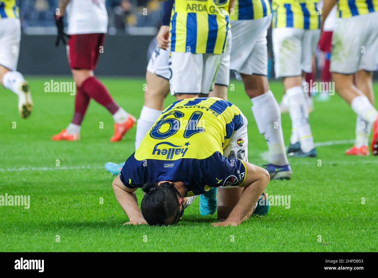 ISTANBUL, TURKEY - FEBRUARY 20: Serdar Dursun of Fenerbahce SK is ...