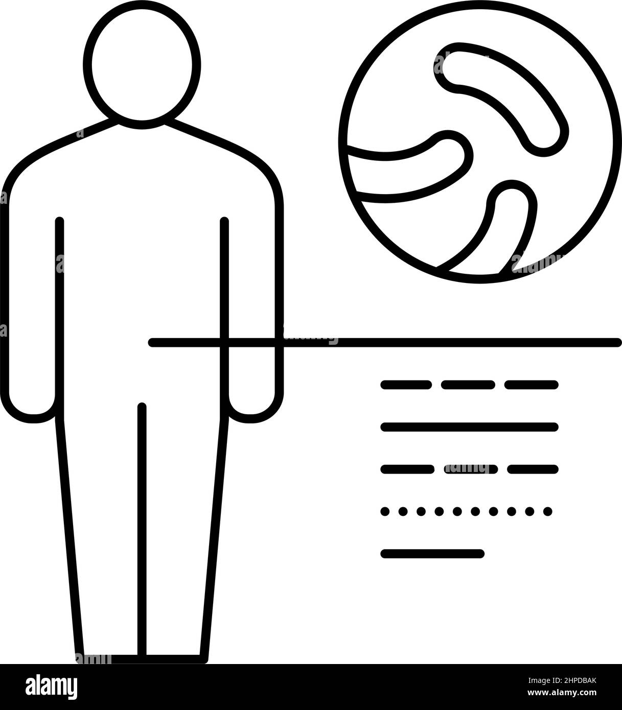 intestine microflora line icon vector illustration Stock Vector Image ...