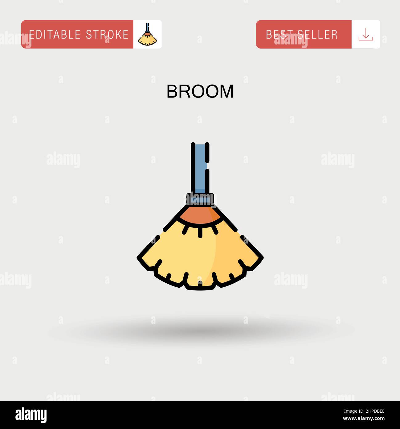 Dust broom vector hi-res stock photography and images - Alamy